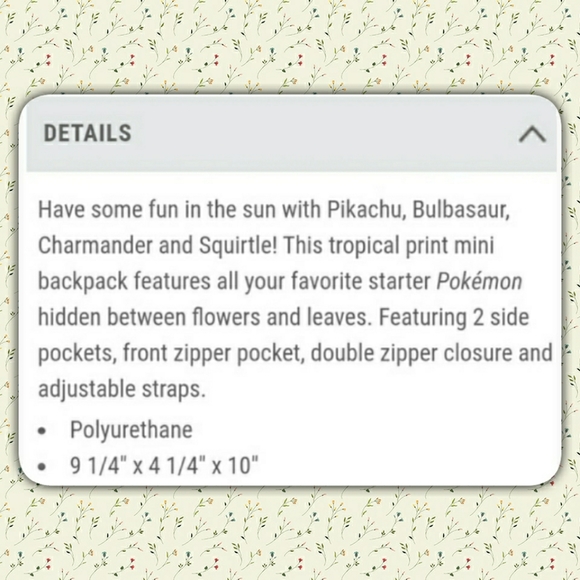 Loungefly | Bags | Loungefly Pokemon Starters Tropical Mini Backpack ...